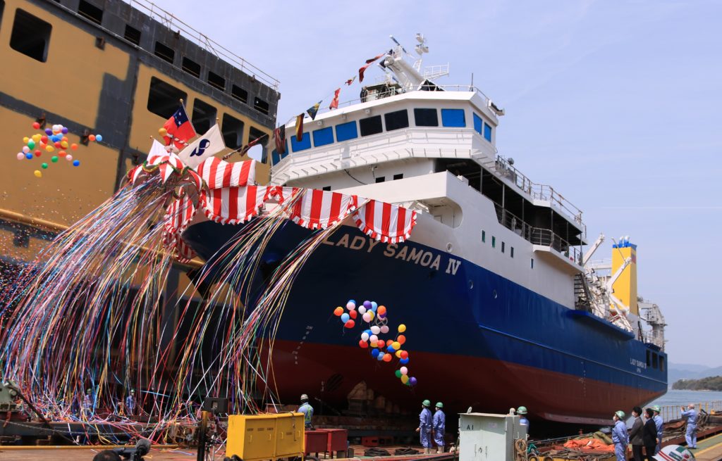 サモア向けRORO貨客船「レディ・サモアⅣ」進水 | 世界の艦船